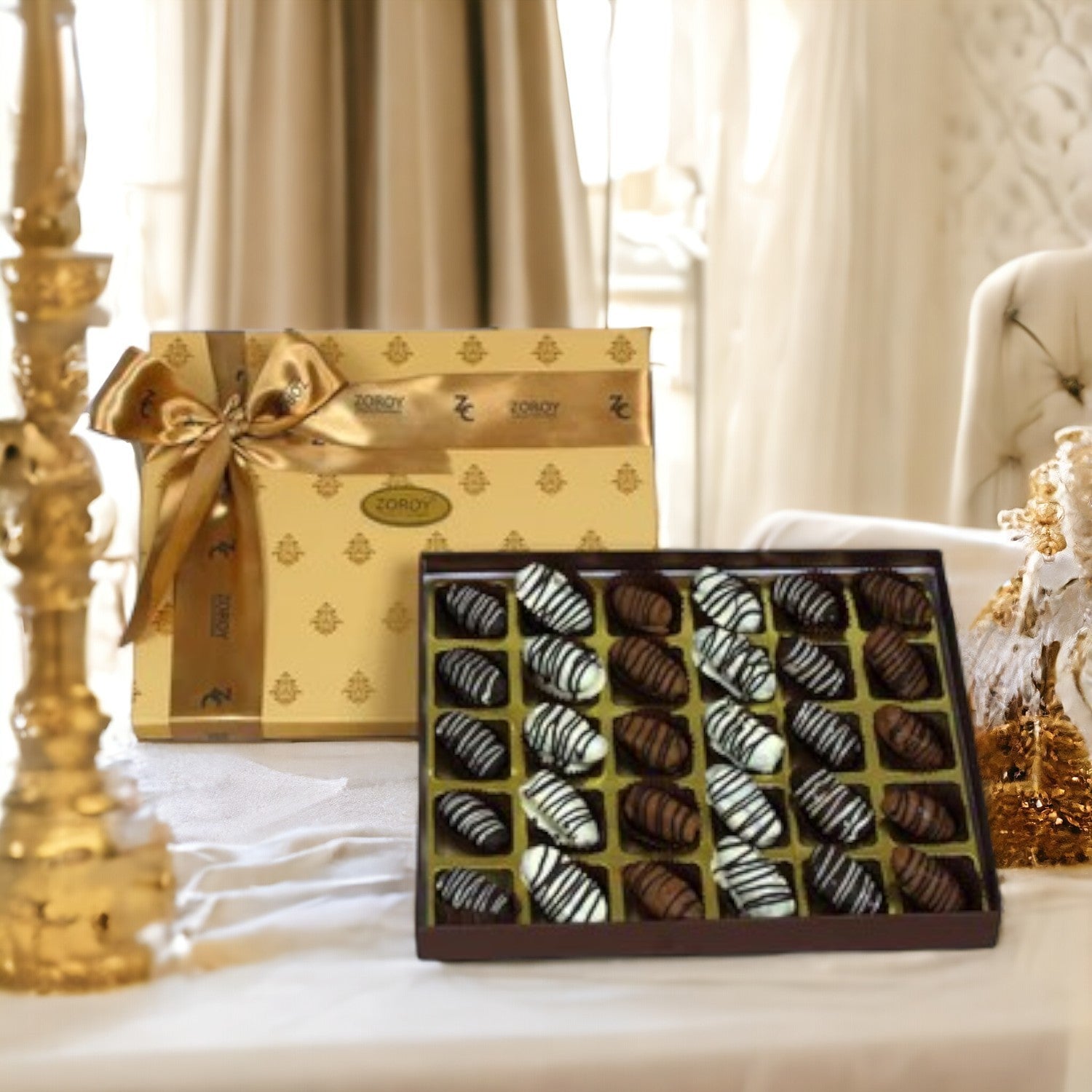 ZOROY EID & Ramadan Family Box of 30 Assorted Dates Chocolates - 540 G